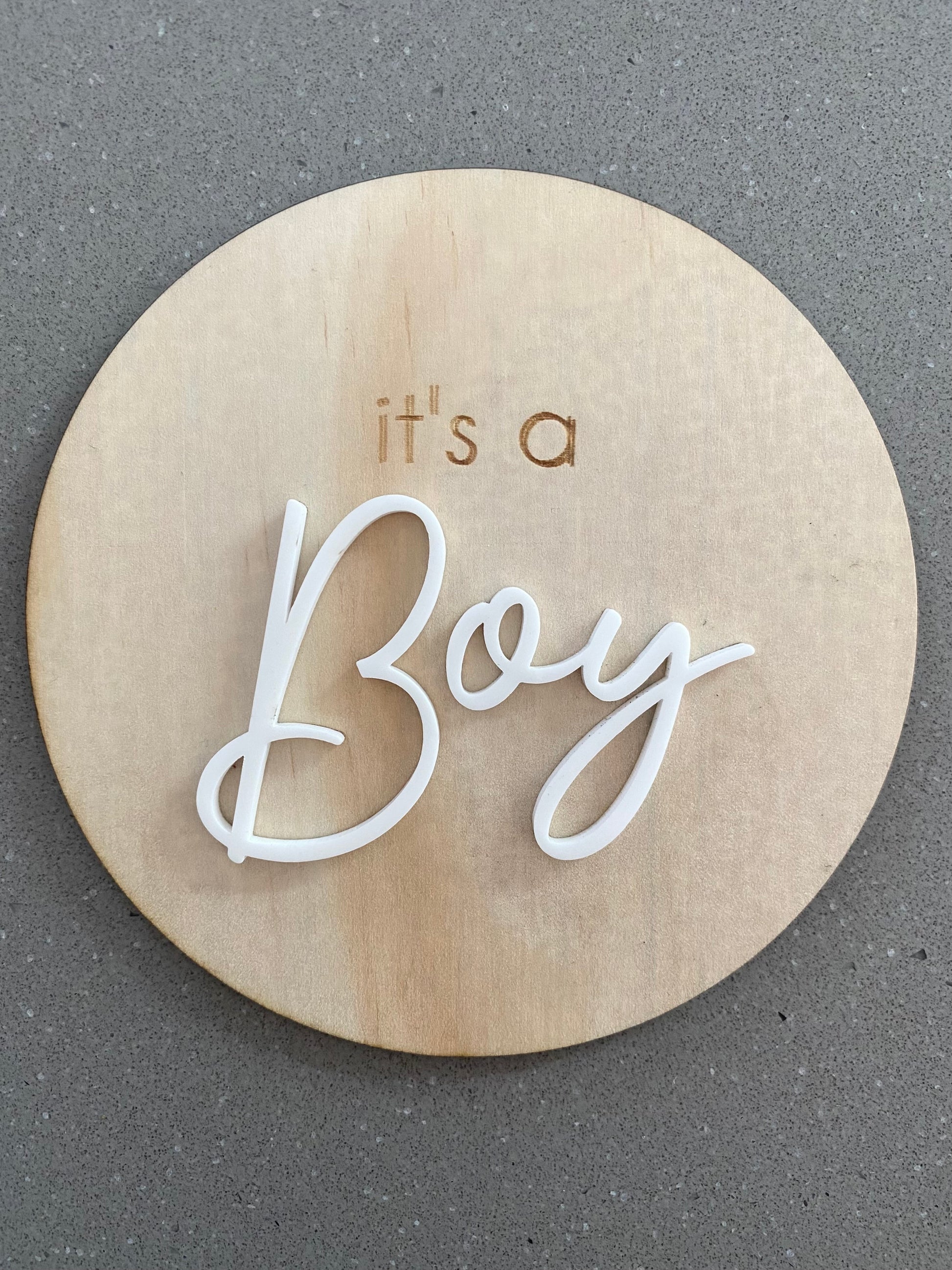 Gender Reveal Disc – Indahdesignslasercutting